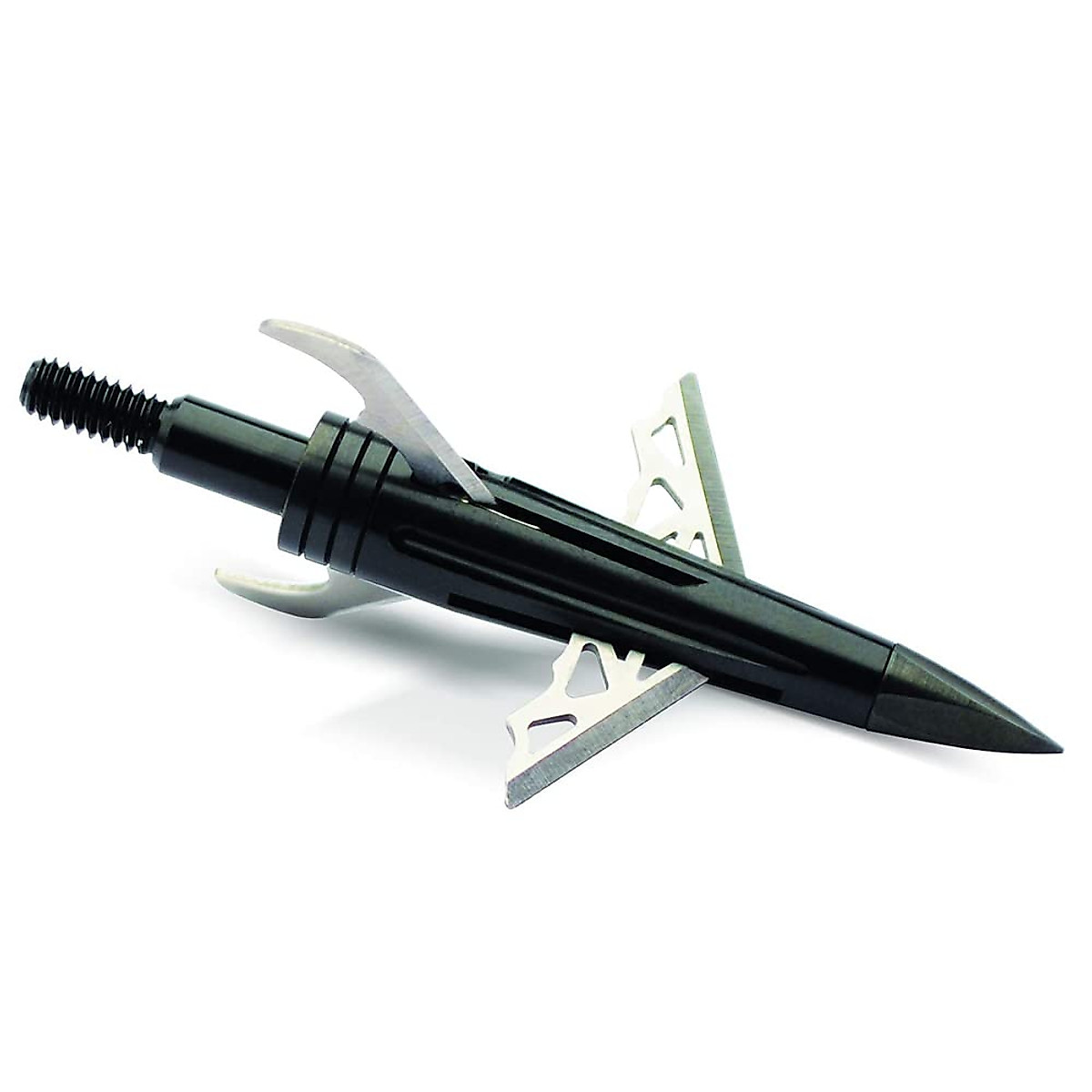 New Archery Products NAP DK4 Hunting Bow Spitfire Hybrid Mechanical 1 3/4" Cutting Diameter Compound Broadhead 3 Pieces Pack, 100 Grain,Black