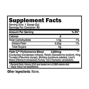 PrimaForce Peak O2 Workout Supplement, 120 grams - Proprietary Blend, Non-GMO, Vegan and Gluten Free