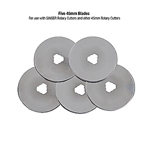 SINGER 45mm Rotary Cutter with Replacement Blades - Pack of 5