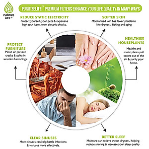 PURIFIZE LIFE Premium Replacement Wick Filter for Honeywell Humidifier HAC-504, HAC-504AW, HAC504, Filter A, HCM-350, HCM 350, HCM350W, HCM-315T, HCM-600, HCM-710 and Other Cool Mist Models (3 Pack)