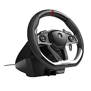 HORI Wired Force Feedback Racing Wheel DLX - Steering Wheel with vibration rumble and pedals - Xbox Series X - Xbox One