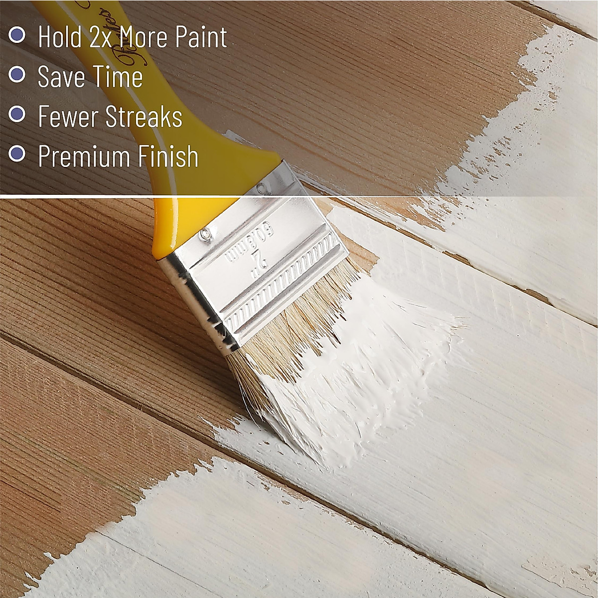 Bates- Chip Paint Brushes, 2 Inch, 9 Pack, Plastic Handle Chip Brush, Brushes for Painting, Stain Brushes for Wood, Natural Bristle Paint Brush, 2 Inch Paint Brush, Chip Paint Brushes for Paint