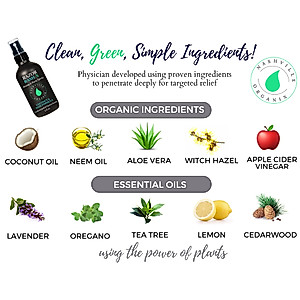 Dr. A's Razor Rash-X Skin Clearing Spray | Natural Bump & Burn Relief Serum & Ingrown Hair Eliminator | Organic Aloe Vera, Witch Hazel, Neem Oil & Tea Tree Formula | Clean Citrus Scent For Men & Women