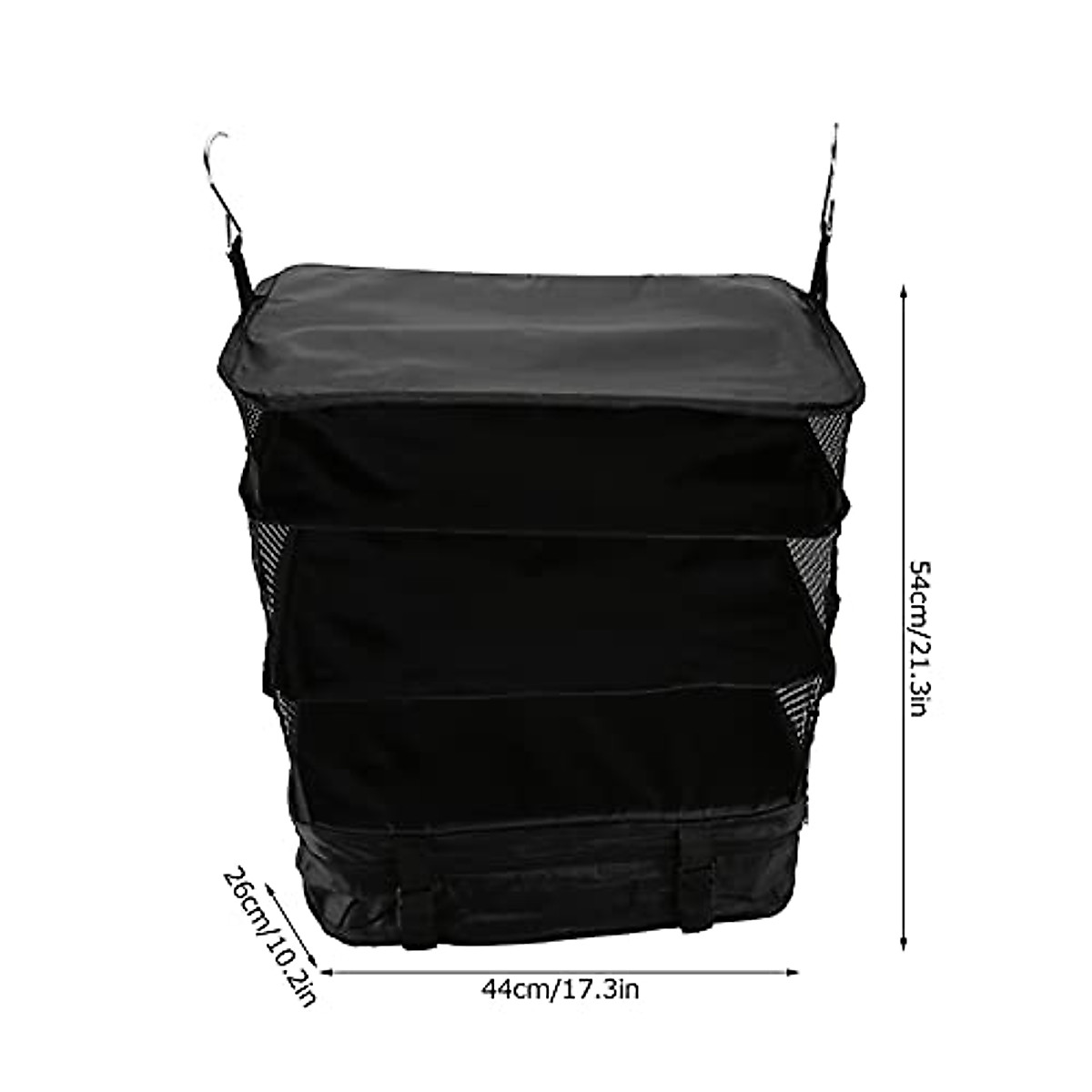 Travel Shelves Bag, Save Space Durable Hanging Storage Bag Foldable with Hook Design for Travel for Family for Camping