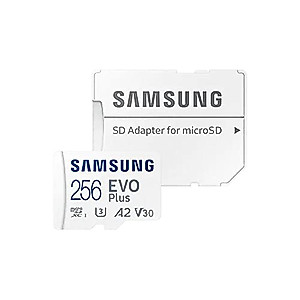 Samsung Evo Plus microSD SDXC U3 Class 10 A2 Memory Card 130MB/s with SD Adapter 2021 (256GB)