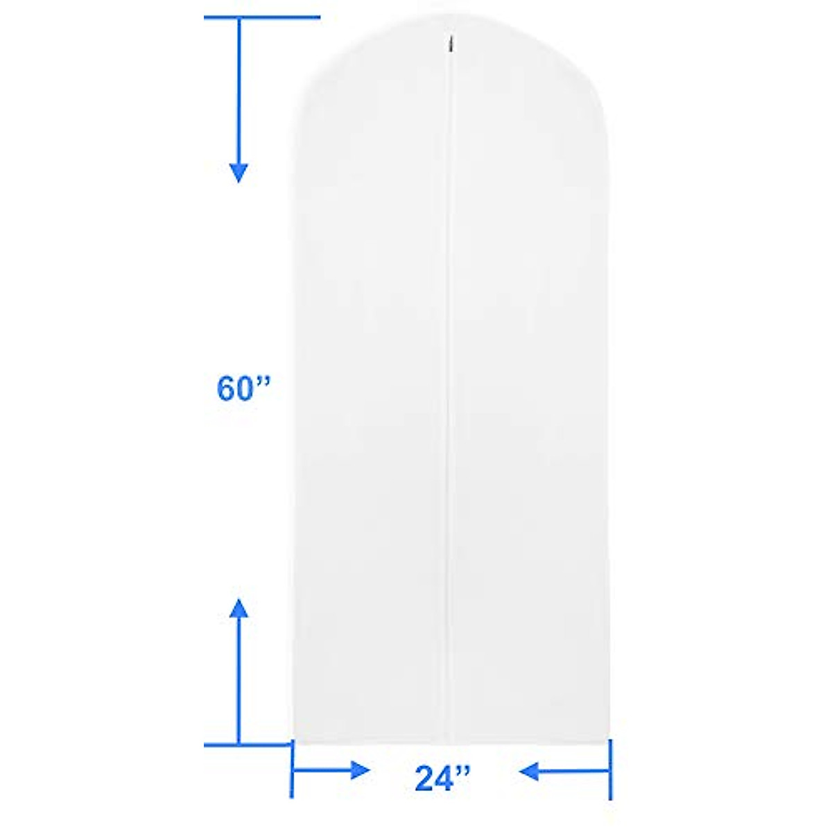 6 Pack - SimpleHouseware 60-Inch Translucent Garment Bags with Zipper for Suits, Dresses, Costumes, Uniforms