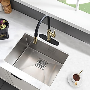 Undermount Bar Sink, BoomHoze 10 x 18 Inch Handmade Small Kitchen Bar Sink Single Bowl 16 Gauge Stainless Steel Bar Sink Deep Wet Bar Prep Sink RV Camper Sink