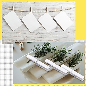 Honeydak 300 Pcs Christmas Large Clothes Pins 3.9 Inch Wooden Clothespins for Photos Clothes Pins for Hanging Crafts Pictures Laundry Outdoor Clothes Clips(White)