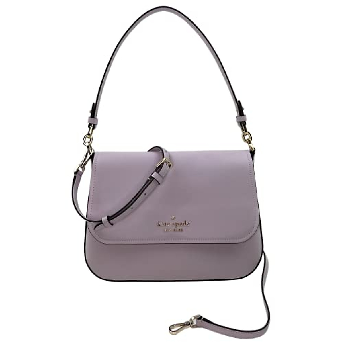 Kate Spade New York Staci Saffiano Leather Flap Shoulder Bag (Lilac Moon)
