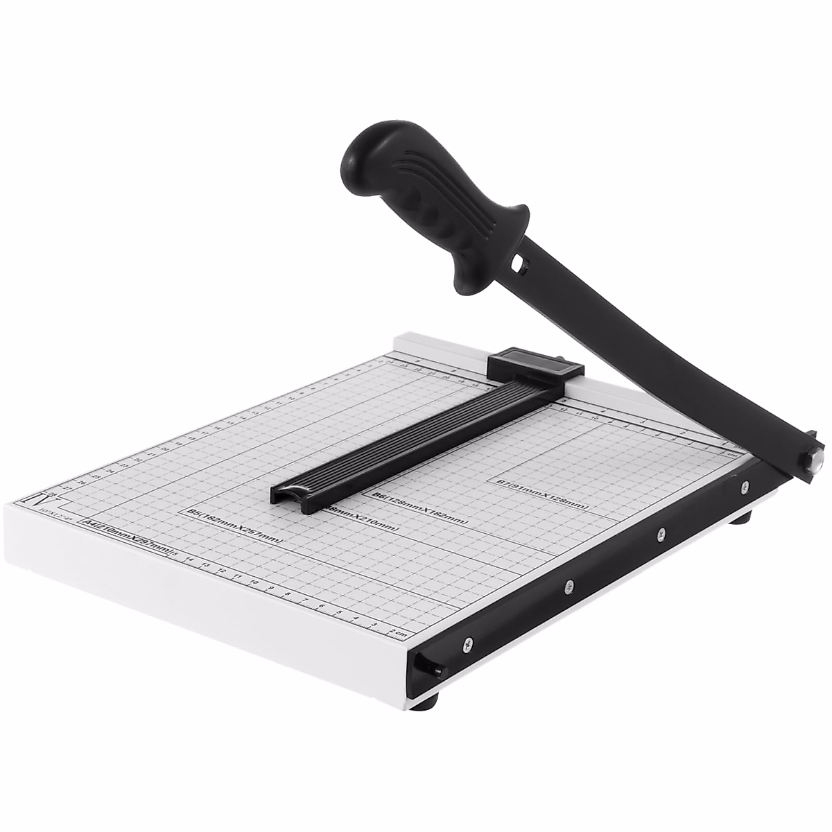 Guillotine Paper Cutter 12" - 10-Sheet Capacity Paper Cutter Guillotine Style, Heavy Duty Paper Slicer with Guide Bar and Safety Blade Lock for Cardstock, Photo, Wide Use for Office, Home (A4-B7)