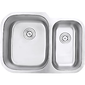 Ruvati 29-inch Undermount 60/40 Double Bowl 16 Gauge Stainless Steel Kitchen Sink - RVM4500