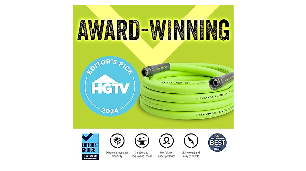 Flexzilla Garden Hose 25 ft - Lightweight & Durable