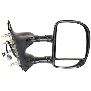 Kool Vue Driver & Passenger Side Power Towing Mirrors for Ford E-350 Super Duty 2002-2008 Without Puddle Lamp Textured