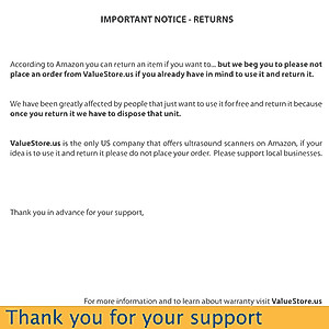 ValueStore.us Ultrasound Scanner Veterinary V16 with 3.5 MHz Convex Probe for Pregnancy Test on Dogs, Sheep and Pigs.