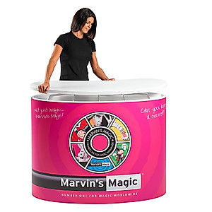 Portable Trade Show Graphic Counter Custom Printed Lightweight with Carrying Case and Shoulder Strap