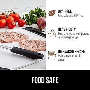 Gorilla Grip Drawer and Shelf Liner and Durable Kitchen Cutting Board, Shelf Liner Size 12 in x 20 FT, Strong Grip, Cutting Board Set of 3, Nonslip Handle and Border, Both in Black, 2 Item Bundle
