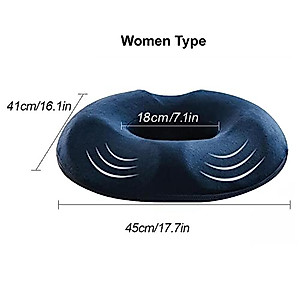 Donut Pillow Hemorrhoid Tailbone Seat Cushion , Ergonomic Design , Seat Cushion Pain Relief for Coccyx, Prostate, Sciatica, Pelvic Floor, Pressure Sores,Perineal Surgery, Postpartum Recovery (Women)