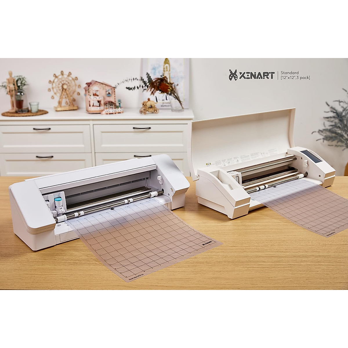 XINART StandardGrip Cutting Mat for Silhouette Cameo 4/3/2/1(3 Mats,12x12 inch) Standard Grip Adhesive Sticky Accessories Craft Vinyl Replacement Cut Mats for Silhouette Cameo