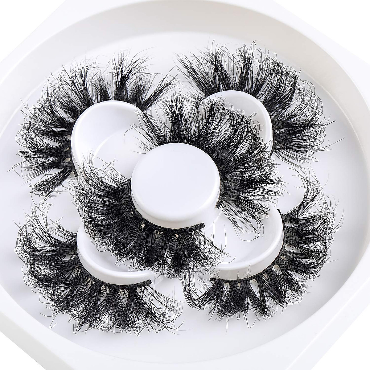 25mm 3D Mink Lashes Full Volume Mink Eyelashes Fluffy Volume Dramatic 25mm Mink Lashes Extension Cruelty-free Siberian Mink Strip Eyelashes (06 61 82 mix)…………