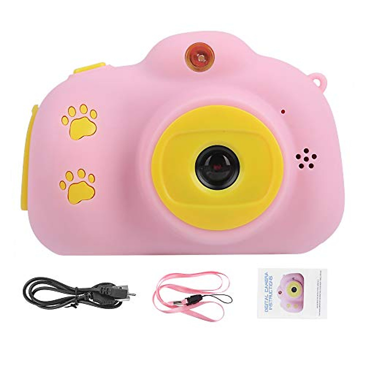 Amonida Children Camera Toy Cartoon Digital Dv Comfortable And Gentle Grip For Supporting A Variety Of Games Children, Good Gifts(Pink)