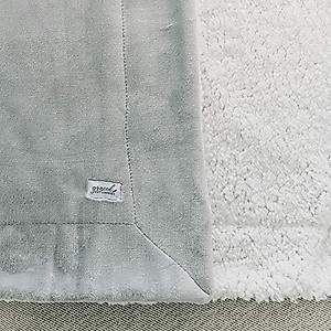GRACED SOFT LUXURIES Throw Blanket Sherpa Fleece Minky Microfiber Reversible Soft Throw (Gray, Throw 50" x 60")