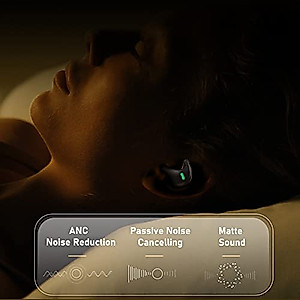 Bluetooth Earbuds Wireless Sleep Headphones Wireless Earphones with Microphones Noise Cancelling Invisible Sleep Earbuds for Side Sleepers 7-Hours Battery Life