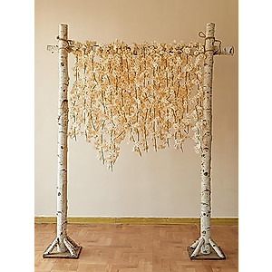 PARTY JOY 8pcs 23.6ft Artificial Cherry Blossom Flower Garland Hanging Vines for Home Decor Room Wedding Party Kawaii Decor Champagne