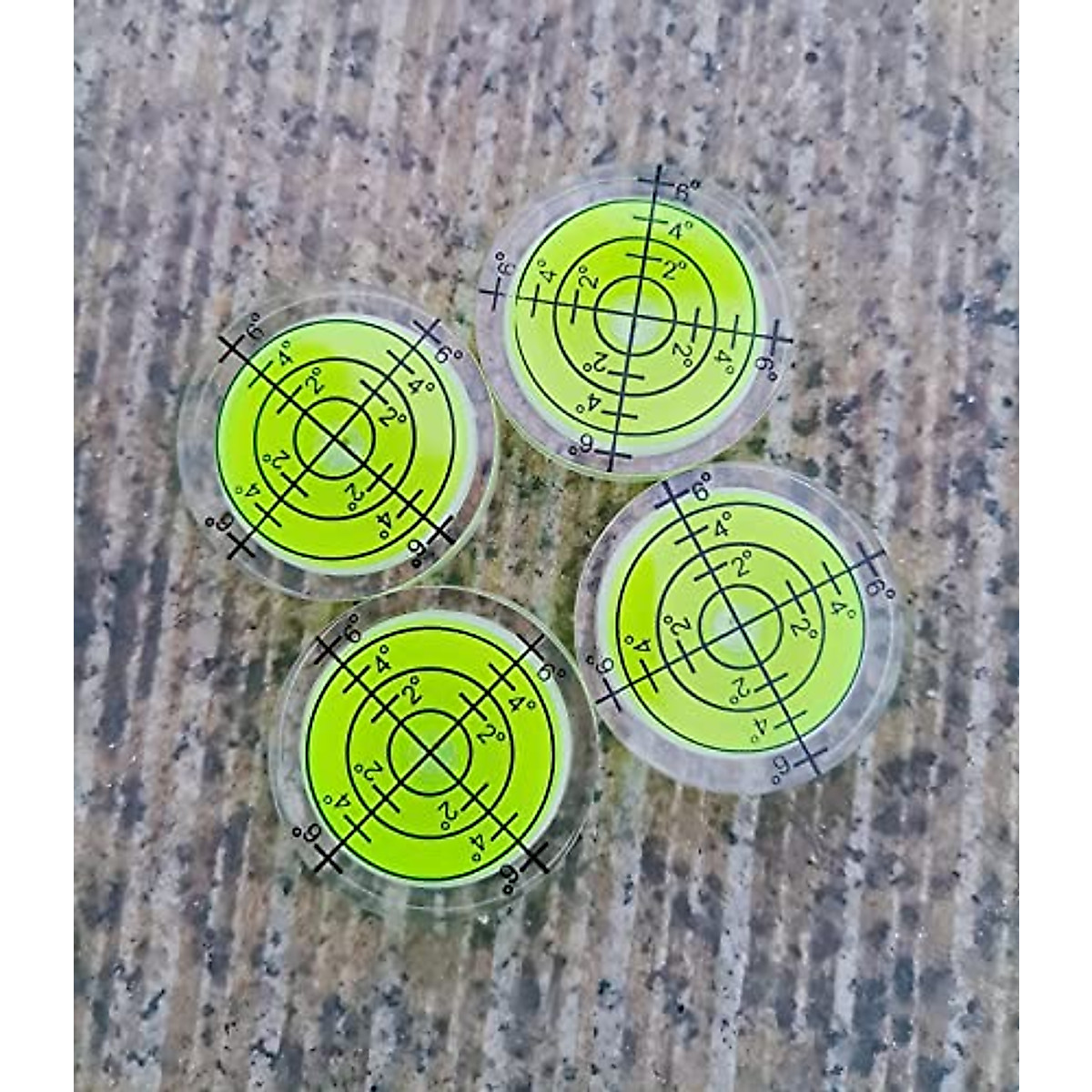 ZOGUHEKE 4Pcs Bubble Spirit Levels Bullseye Level Bubble for Leveling RV Fridge Camper Travel Trailer Motorhome Machine Tripod Turntable Layout Tools (32x7mm)