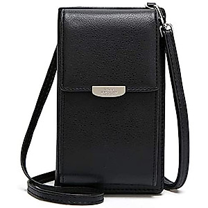 Small Crossbody Bag Cell Phone Purse Wallet with Credit Card Slots for iPhone 14 13 Pro 12 11 Pro XR Samsung Galaxy S22 S21 S20 5G/ S22+ S10+ A10e Note 10 Google Pixel 6a 5a 4a Blu View 2 BLU G9 PRO