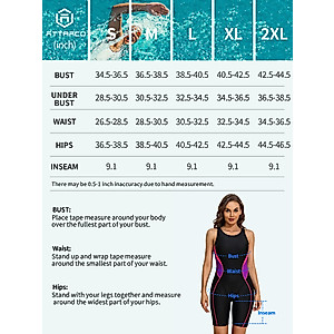 ATTRACO Athletic One Piece Bathing Suits Knee Length Swimsuits Women Racerback Swimwear L