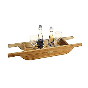 EcoDecors Solid Bath Caddy, Brown