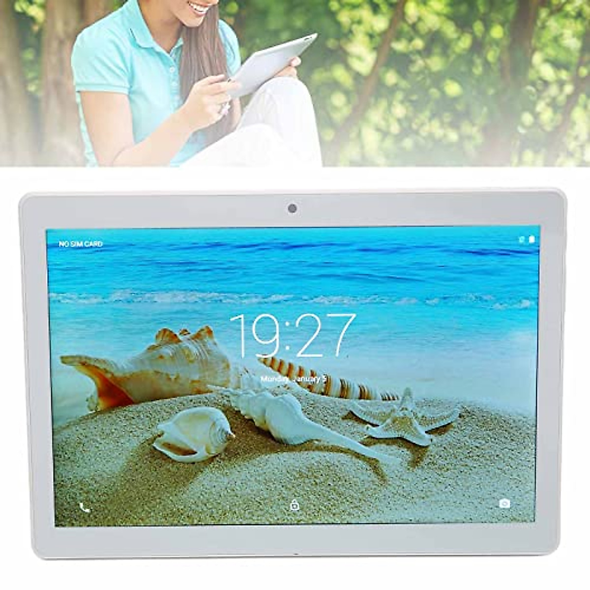 VINGVO HD Tablet, 2GB 32GB 1.6 GHz Octa Core AC100-240V Dual Camera 1960x1080 IPS Tablet PC Dual Cards Dual Standby for Video for Android11 for Gaming (US Plug)