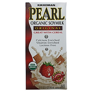 Kikkoman Pearl Original Organic Soy Milk, 32-Ounce (Pack of 6)
