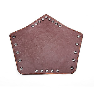 Thajaling 2 Pieces Faux Leather Arm Guards, Viking Gauntlet Wristband, Medieval Archery Bracers, Vintage Cowhide Cuff Wristband, Personalized Bracers for Men (Brown)