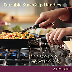 Anolon Advanced Home Hard-Anodized Nonstick Skillets (8.5-Inch, Onyx)