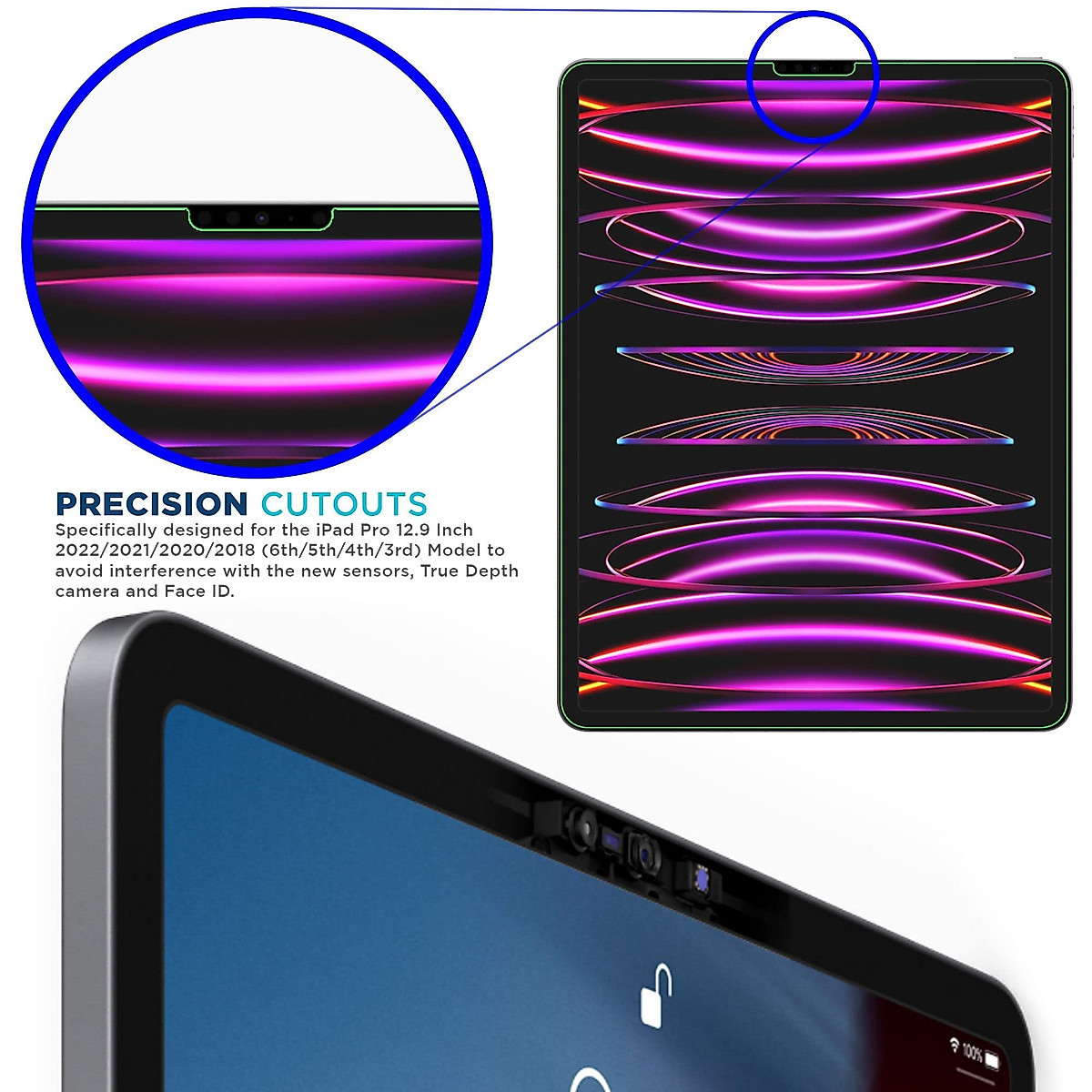 Tech Armor (2 Pack Matte Screen Protector Film for iPad Pro 12.9 Inch (2022/21/20/18) - Perfect for Drawing, Writing, and Note-taking like on Paper