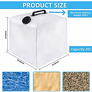 2Pcs Heavy Duty Pool Weight Plastic Sand Bags, Universal PVC Pool Steps Weights for Above Ground Pools, Fillable Swimming Pool Ladder Weights Anchor Bag Container for Pools Entry System