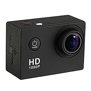 Multi-Function Shooting HF40 Sport Camera with 30m Waterproof Case, Generalplus 6624, 2.0 inch LCD Screen(Black/Gold) (Color : Black)