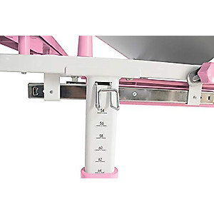 Ergonomic Kids Study Desk and Chair Height Adjustable School Student Study Desk with Tilt Desktop, Book Stand, Cup Holder, Steel Hook, Storage Drawer and Height Adjustable Chair Set