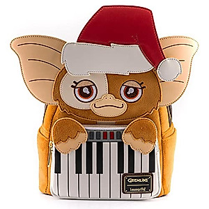 Loungefly Gremlins Gizmo Holiday Cosplay Adult Womens Double Strap Shoulder Bag Purse with Removable Hat