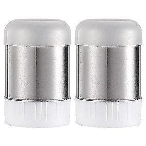 VILLCASE 2pcs Salt and Pepper Shakers Stainless Steel Seasoning Bottle Multipurpose Spices Shakers 5 Holes Shaking Bottles Seasoning Jars for Home Kitchen Restaurant