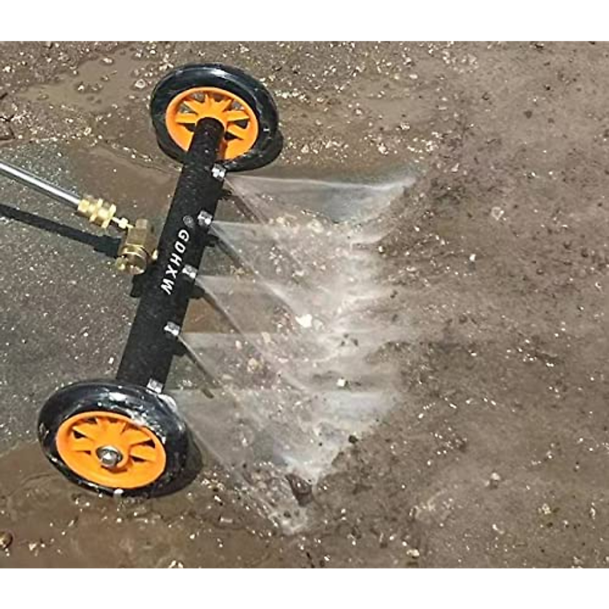 GDHXW Large 18 IN Dual-Function Undercarriage Cleaner Undercarriage Washer Water Broom 5 Nozzles with Cleaning Gloves,5 Pressure Washer Nozzles ,MAX 5000PSI