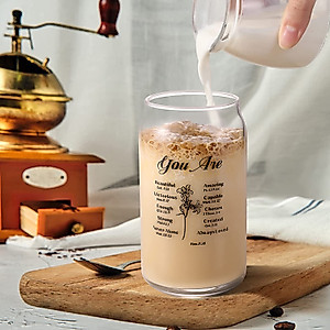 Christian Gifts for Women - Religious Gifts for Women, Spiritual Gifts for Women - Inspirational Gifts for Her, Mom, Best Friends, Coworker - Birthday Gifts for Women Friendship - 16 Oz Coffee Glass