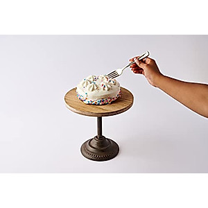 Mud Pie Wood and Iron Adjustable Server, 11" x 10", Small