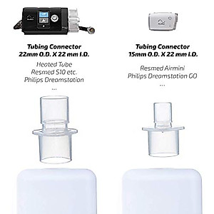 Rescare Hose Connectors & Tubing Adapters 4 Pack - 15mm and 22mm Tubing Diameters Connector