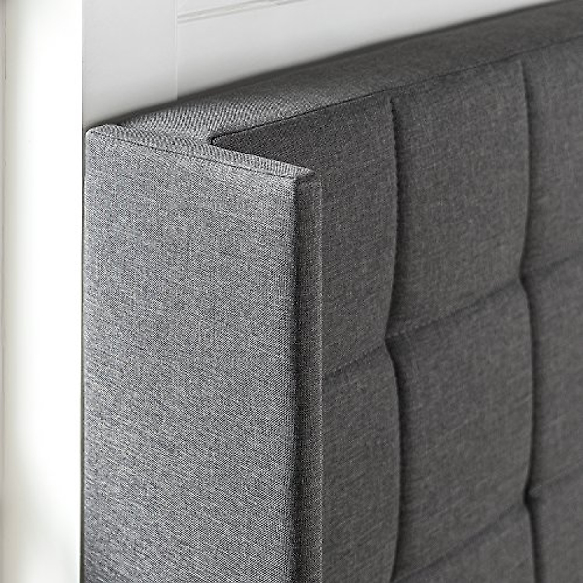 ZINUS Dori Upholstered Platform Bed Frame with Wingback Headboard, Mattress Foundation, Wood Slat Support, No Box Spring Needed, Easy Assembly, Full