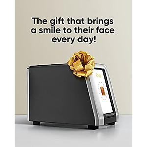Revolution InstaGLO R180B – NEW! 2-Slice, Matte Black/Chrome Touchscreen Toaster with high-speed smart settings for perfect toasting – Compatible with Revolution Panini Press accessory for crispy, melty sandwiches and quesadillas in your toaster!