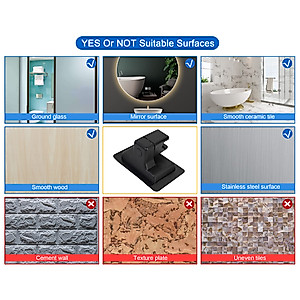 SoaShower High Pressure Handheld Shower 5-Settings、Leakproof Extra Long 78 Inch Stainless Steel Hose、Adhesive Shower Head Holder（Height/Angle Adjustable）、Matte black(Classic)、ON/OFF Pause Switch