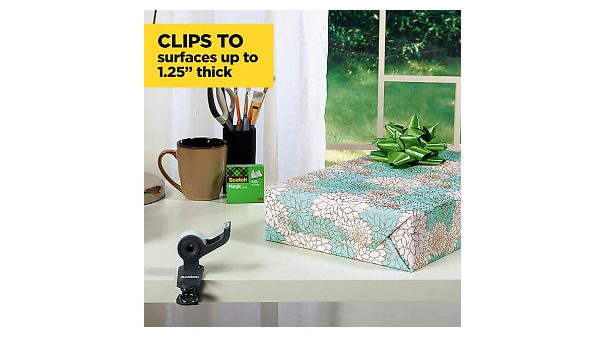 Scotch Clip & Twist Tape Dispenser - Portable, Refillable & Easy to Use