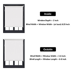 HIDODO Light Filtering Roller Shades for Windows, Solar Window Roller Blinds UV Protection Fabric Roller Shades for Bedroom, Living Room, Bathroom and Office, 32" W x 72" H, White